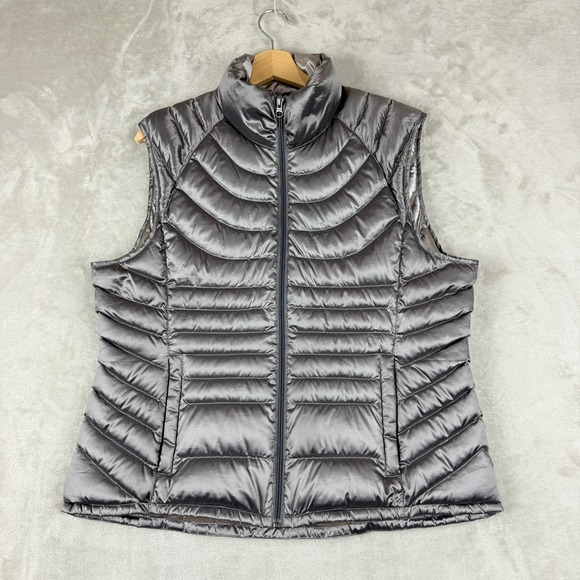 Bernardo | Jackets & Coats | Bernardo Vest Womens Xl Metallic Gray ...